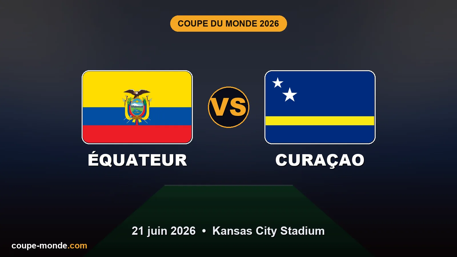 Pronostic Équateur - Curaçao : analyse, cotes et prediction | CDM 2026