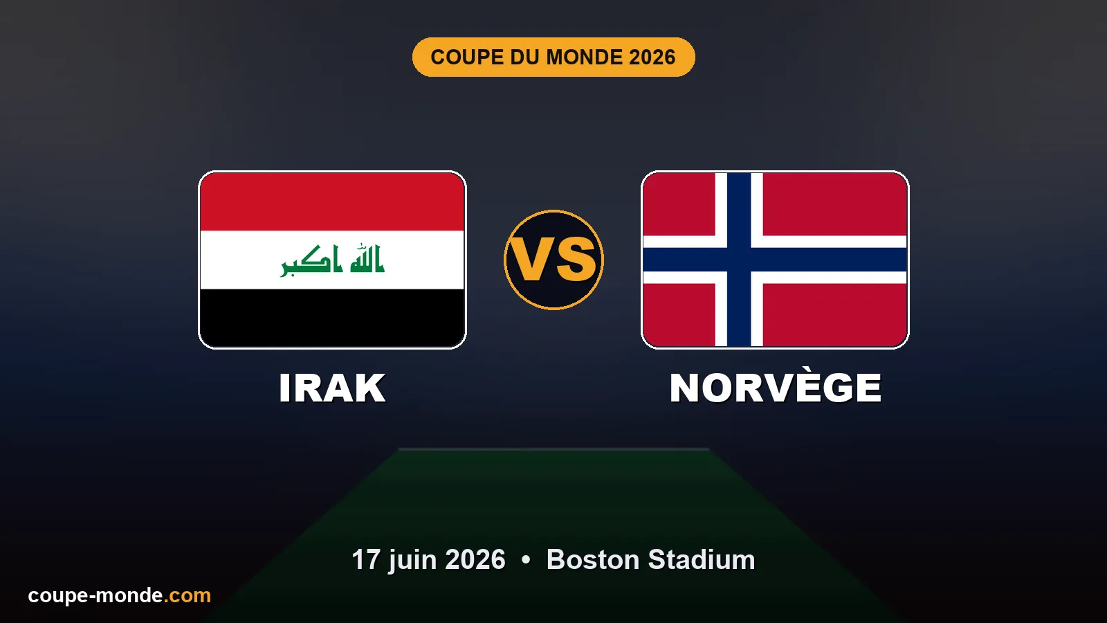 Pronostic Irak - Norvège : analyse, cotes et prediction | CDM 2026