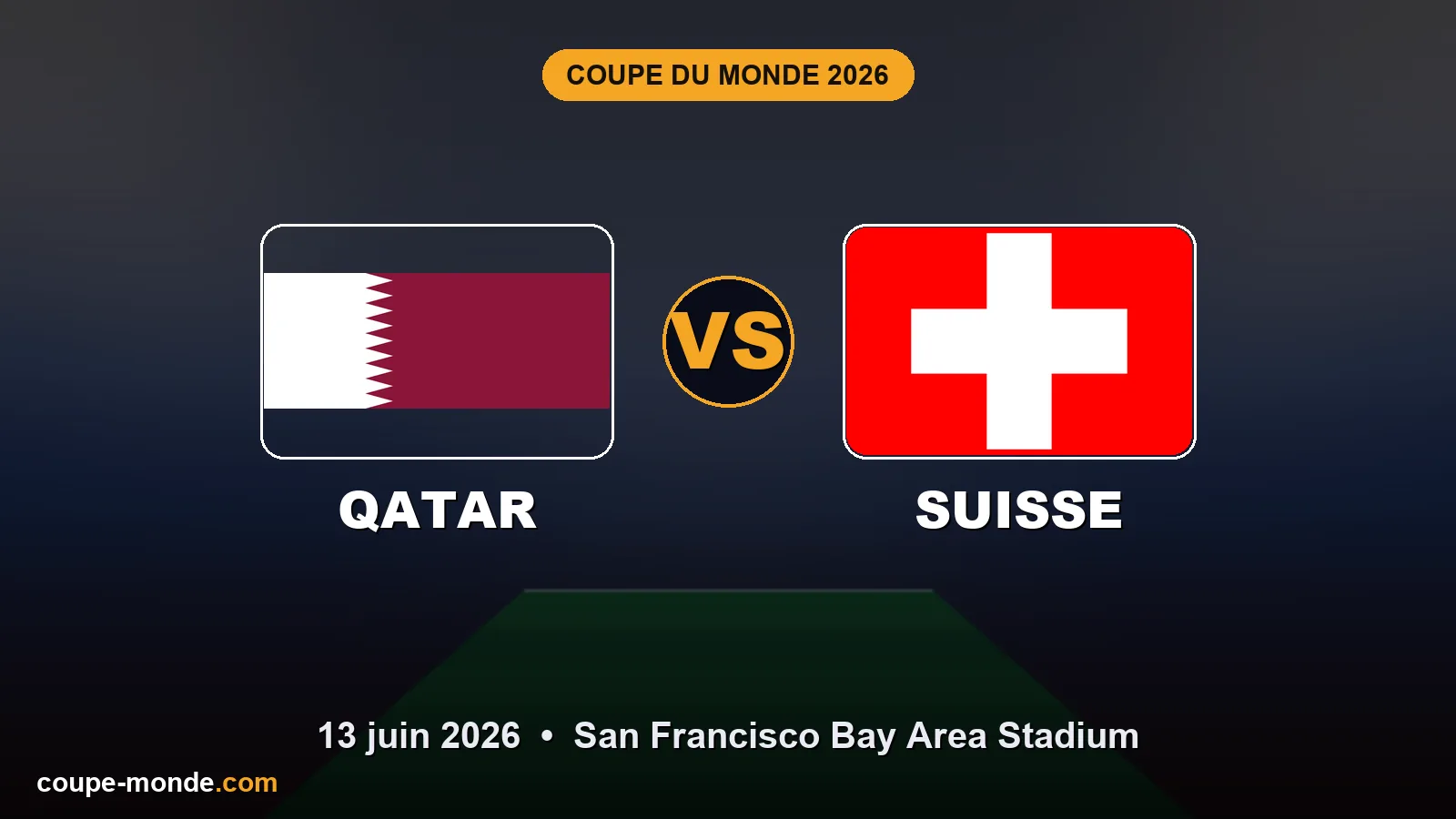 Pronostic Qatar - Suisse : analyse, cotes et prediction | CDM 2026